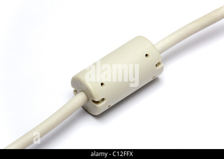 ferrite core interference filter on a cable Stock Photo - Alamy