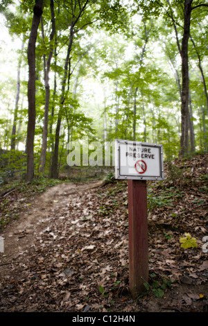 Sign for Nature preserve Stock Photo - Alamy