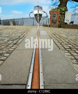 ENGLAND London Greenwich Meridian line 0 longitude dividing eastern and ...