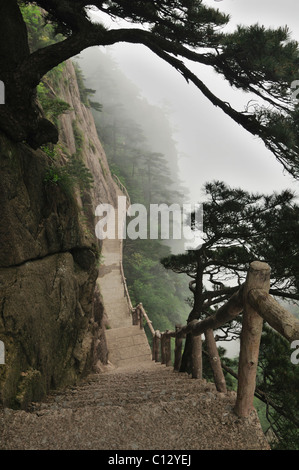 Huangshan chinese mountain path landscape in China Stock Photo ...