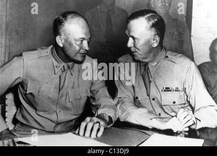 THE AMERICAN PARADE, from left: General Dwight Eisenhower, General ...