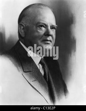 Portrait of Herbert Hoover (1874-1964), who gained the nation's ...