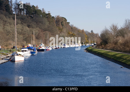 Caledonian Canal at Dochgarroch near Inverness Scotland passengers ...