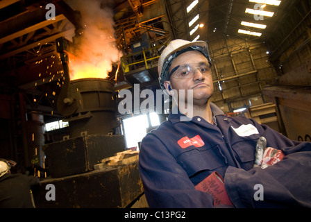 Steel Worker at Forgemasters Sheffield Stock Photo - Alamy