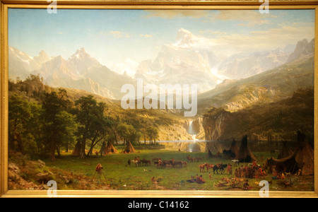 Detail: The Rocky Mountains, Lander´s Peak, 1863, by Albert Bierstadt ...