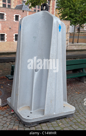 An outdoor public urinal in the centre of Bruges (Brugge), Belgium ...
