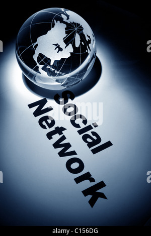 network global Earth Communications network map of the world Blue map ...