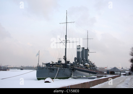 Cruiser Avrora in the Saint-Petersburg. Russia Stock Photo - Alamy
