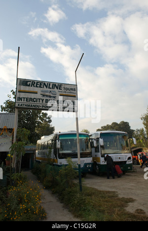 The Greenline coach station, Kathmandu, Nepal Stock Photo - Alamy