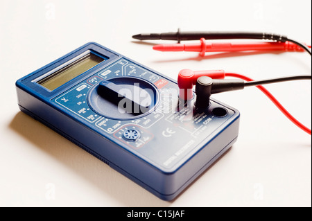 Digital multimeter cut out isolated on white background Stock Photo - Alamy