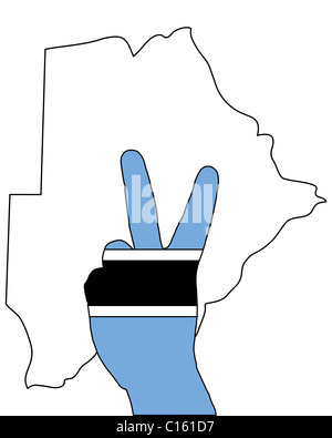 Botswana hand signal Stock Photo - Alamy