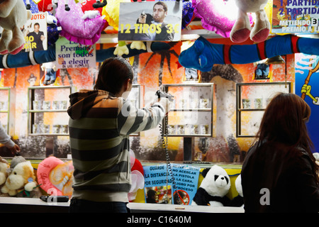 Rifle Shooting range in funfair at Skegness seaside resort Lincolnshire ...
