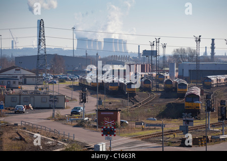 Toton sidings railway yard Toton Nottingham Nottinghamshire England GB ...