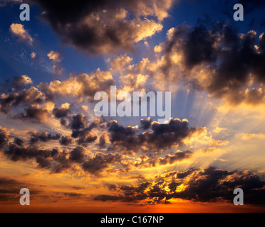 Colorful sunset at Baltic Sea Stock Photo - Alamy