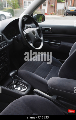 Black and gray interiors of a car Stock Photo - Alamy