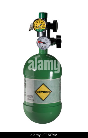 Oxygen tank and pressure gauge Stock Photo: 28013503 - Alamy