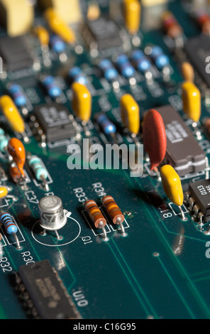 Printed circuit board macro Stock Photo - Alamy