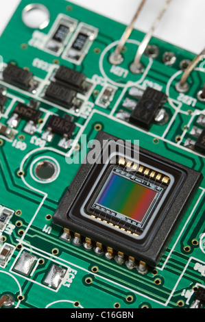 CCD sensor on a printed circuit board closeup Stock Photo - Alamy