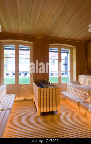 Sauna in German health spa and resort in Westfalia Stock Photo - Alamy