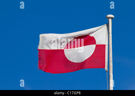 National flag of Greenland: white and red horizontal stripes with ...