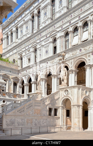 View of the Doge's Palace, a palace built in Venetian Gothic style ...