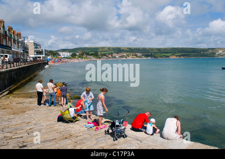 Swanage harbour quayside Swanage Dorset England UK Stock Photo - Alamy