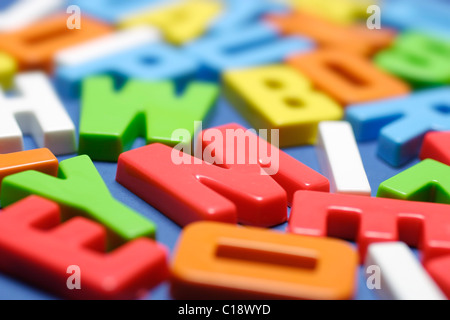plastic alphabet letters abcdef Stock Photo - Alamy