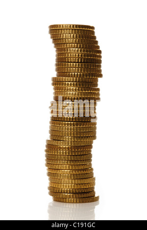 euro coins in stack Stock Photo - Alamy