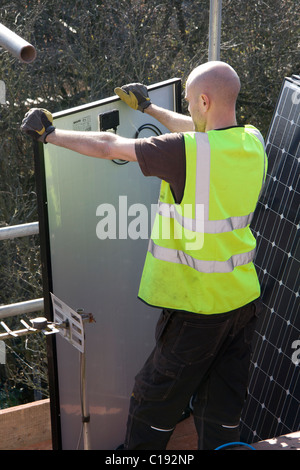 Installing Photovoltaic panels on a south facing 40 degree pitch double ...