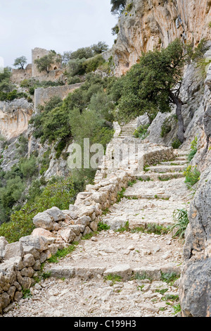 Castillo de Alaro' castle ruins, Puig de Alaro' mountain hill, Mallorca ...