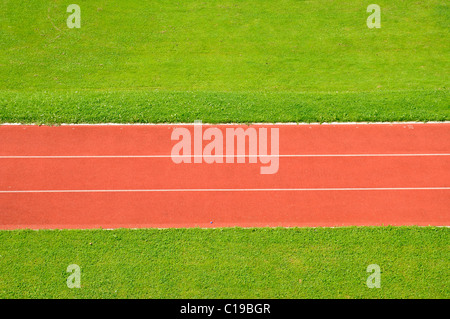 Straight, straight running track, race track, sprint track, markings ...