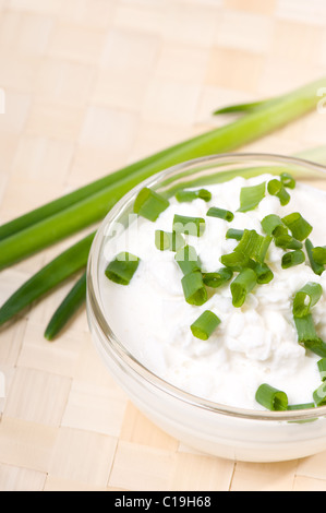 cottage cheese with chives Stock Photo - Alamy
