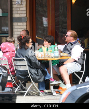 American chef Mario Batali has lunch with his family at Da silvano New ...