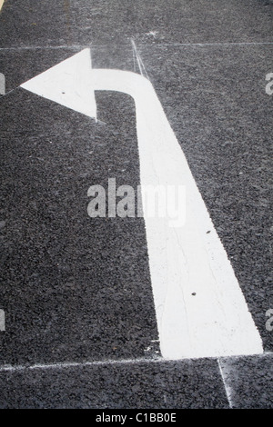 Left Arrow Road Marking Stock Photo - Alamy