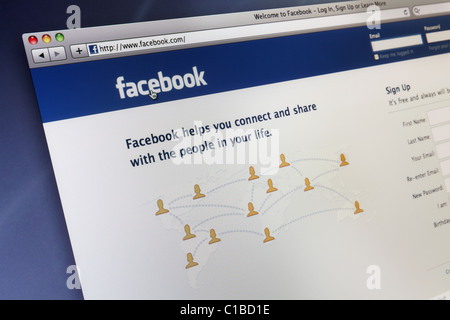 The social networking site Facebook's home page Stock Photo - Alamy
