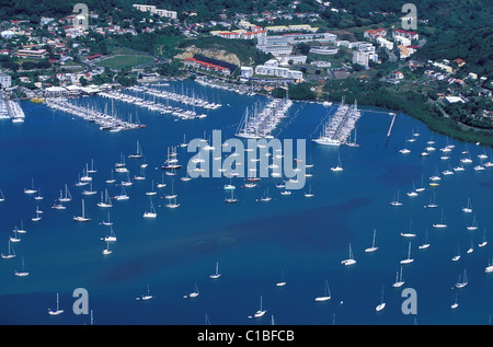 The aerial view of Le Marin, Martinique Stock Photo - Alamy