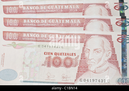 100 Guatemalan quetzales, bank notes, one hundred currency/money Stock ...