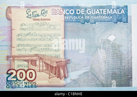 200 Guatemalan quetzales, bank notes, two hundred, Q200, currency/money ...