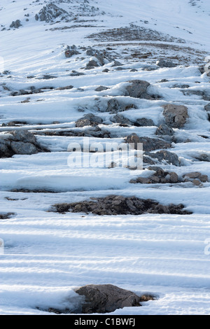 Winter mountain landscape with rocks and snow Stock Photo - Alamy