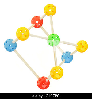 molecule model. Children color toy. Isolated on white Stock Photo - Alamy