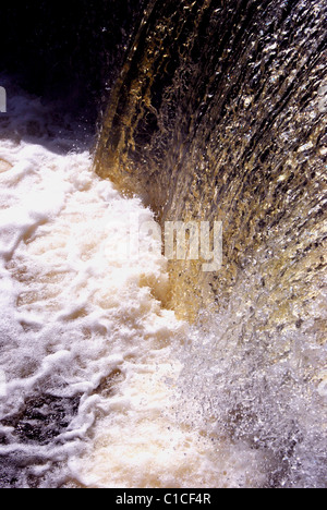 A small pond with a channel where water runs through Stock Photo - Alamy