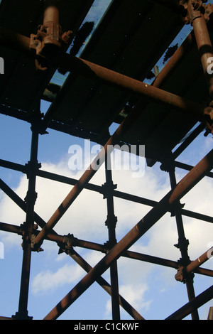 detail of old rust covered scaffolding Stock Photo - Alamy