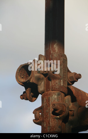 detail of old rust covered scaffolding by sea Stock Photo - Alamy