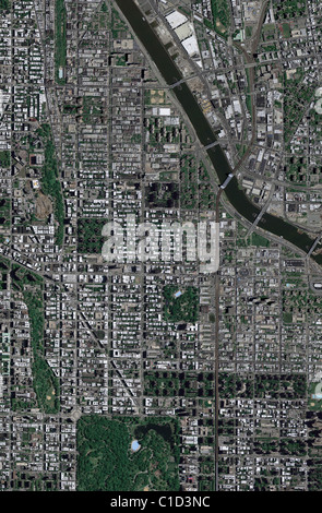 aerial map view above Harlem Bronx New York City Stock Photo - Alamy