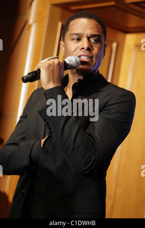 Singer Maxwell at his press conference announcing his first new album ...