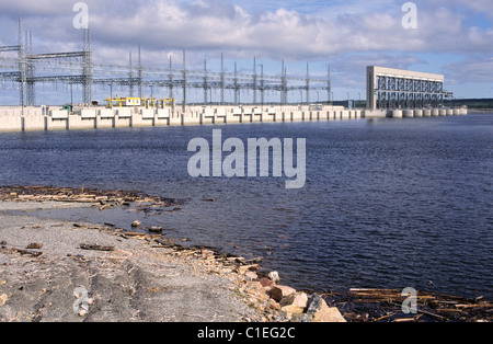 Canada, Quebec Province, barrages of James Bay, dyke of La Grande 1 ...