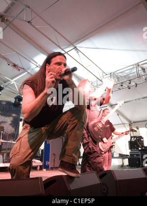Members of the Brainstorm Band perform on the concert in Budapest ...