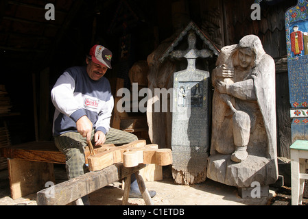 Romania, Maramures province, Sapinta village, museum house of Stan Ion ...