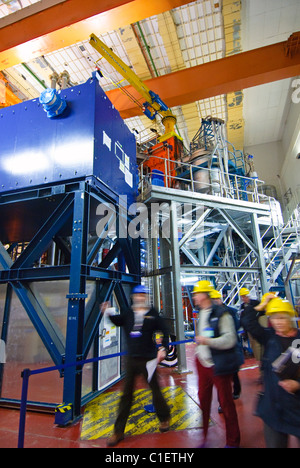 Inside the torus hall at the JET experimental fusion reactor at the ...