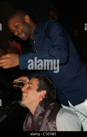 Alan Roth hair was auctioned to be shaved and won by DJ Irie by bidding ...